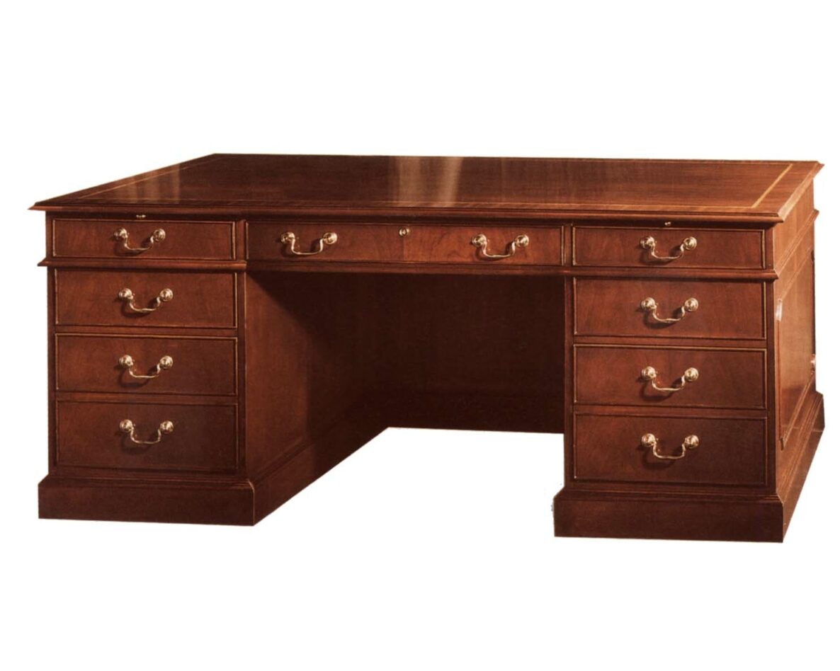 Leather top executive desk store